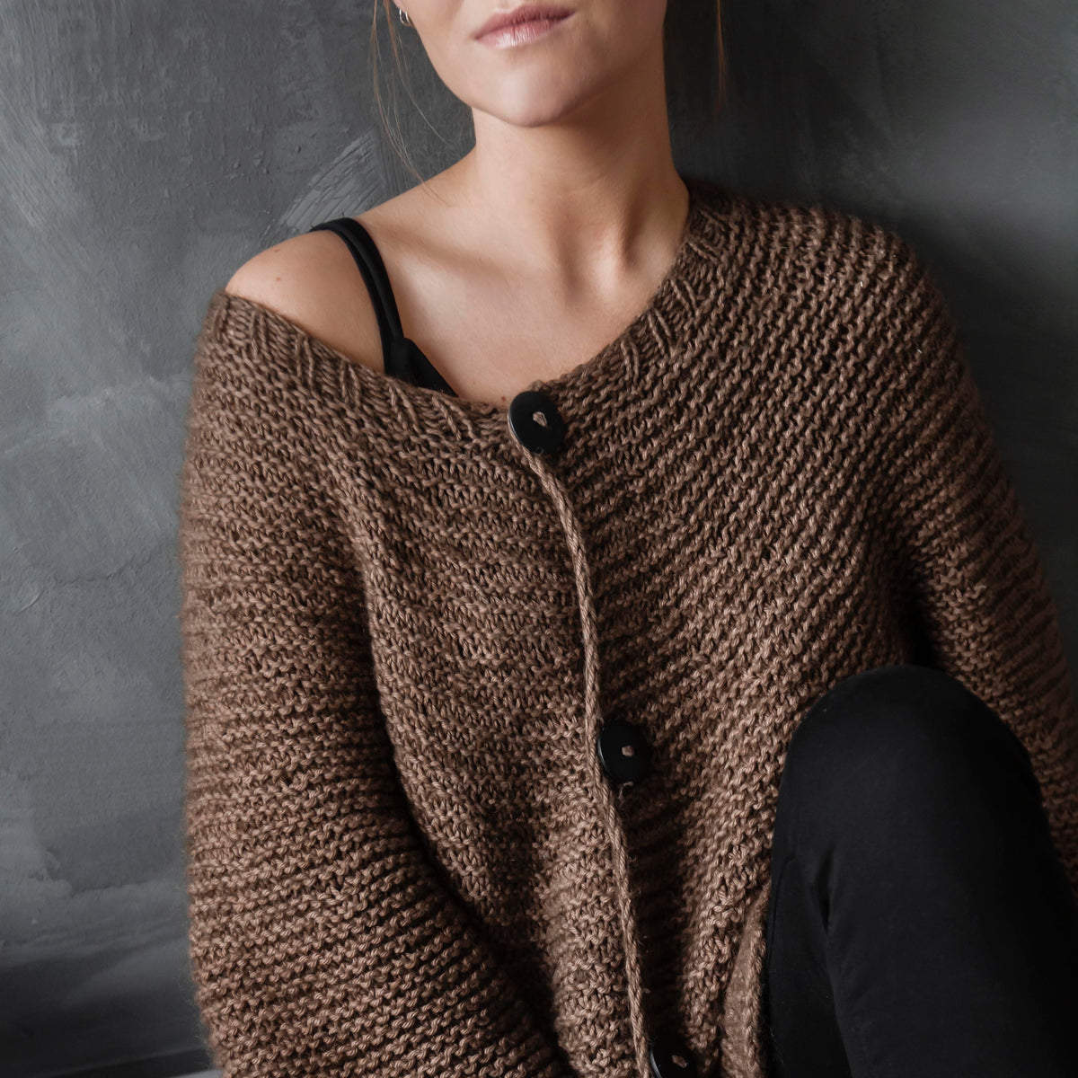 Aftur garðaprjónspeysa – STROFF